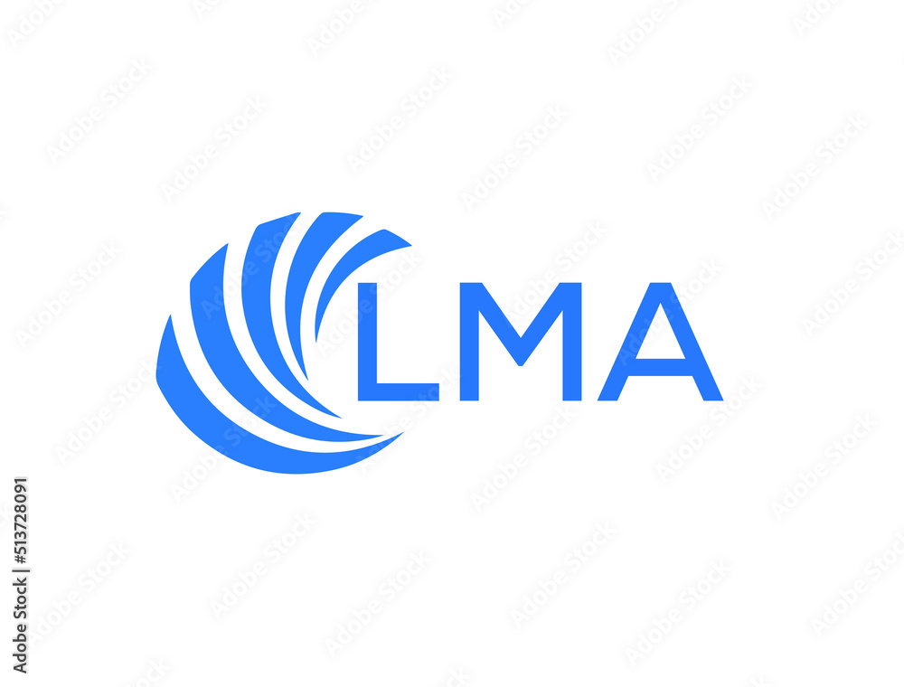 LMA Flat accounting logo design on white background. LMA creative ...