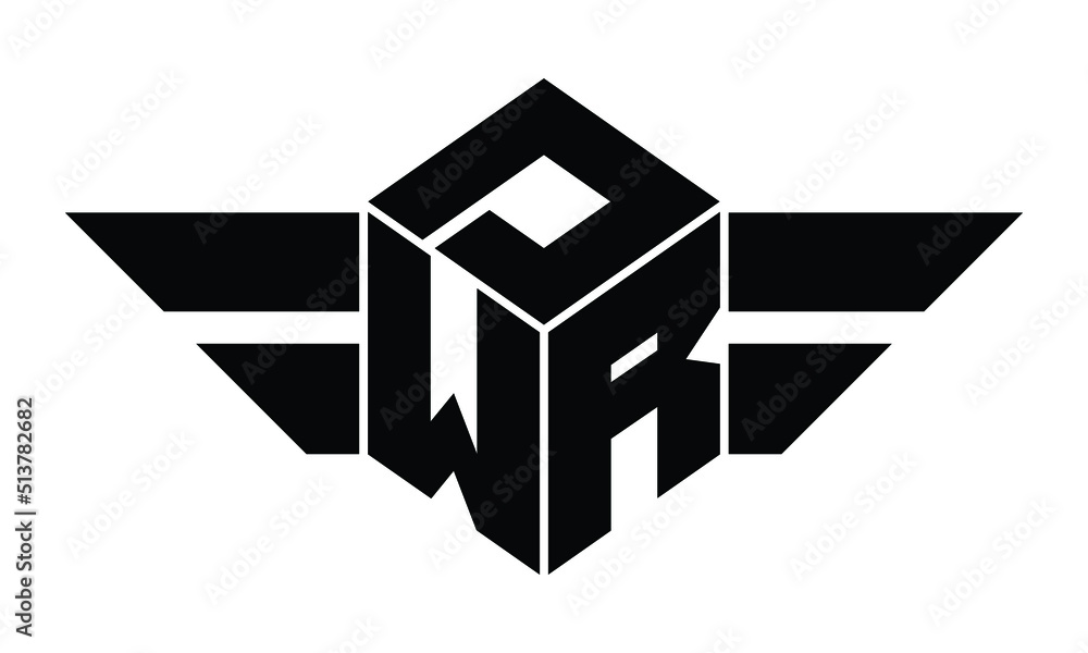Vector de Stock DWR three letter gaming logo in polygon cube shape logo ...
