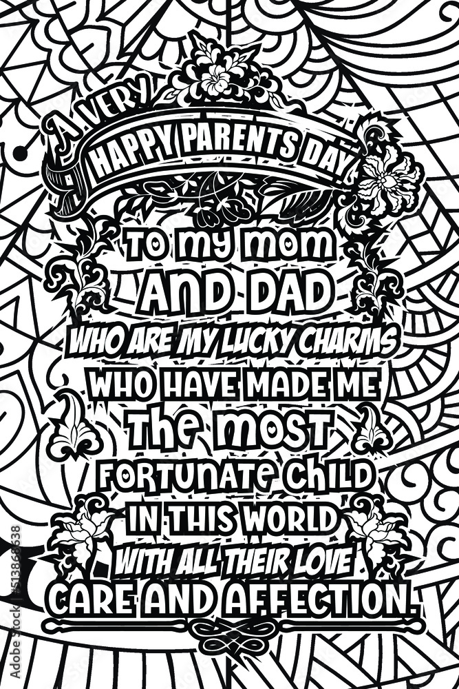 parents day quotes coloring page design. inspirational coloring pages ...