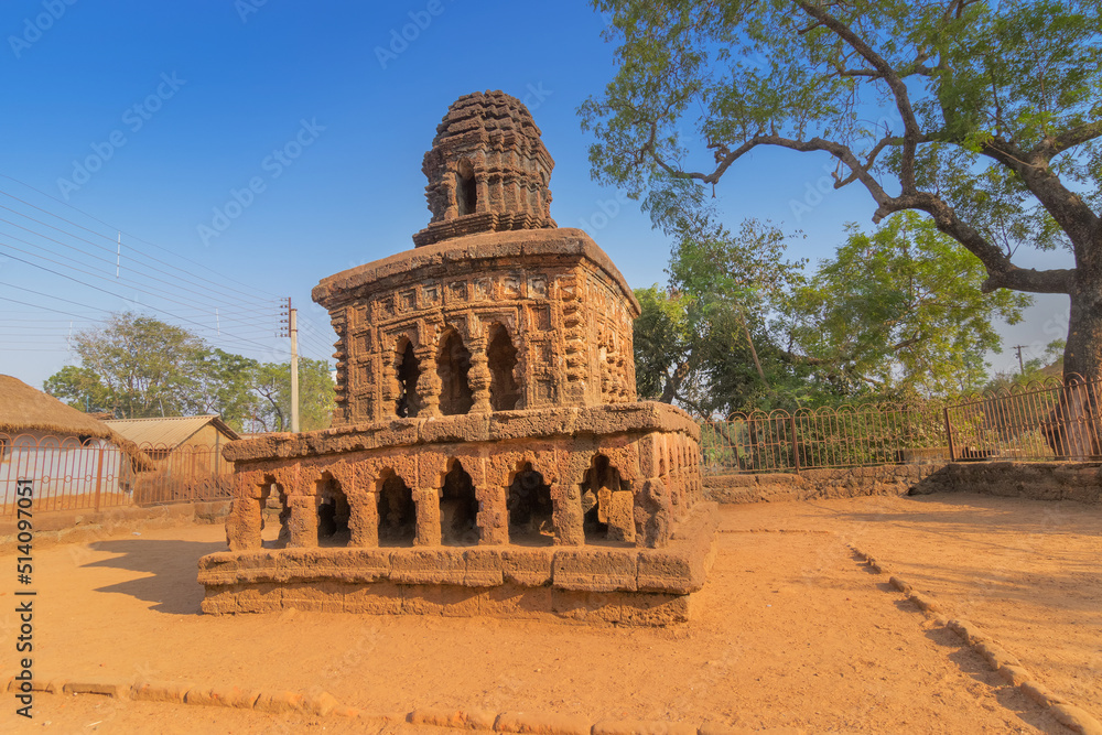 Stone chariot of Bishnupur, West Bengal , India. A famous small double ...