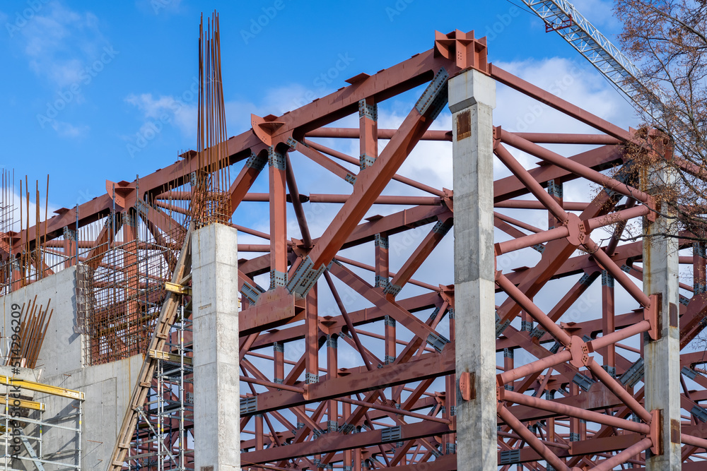 Structure of industrial building with prefabricated engineering ...