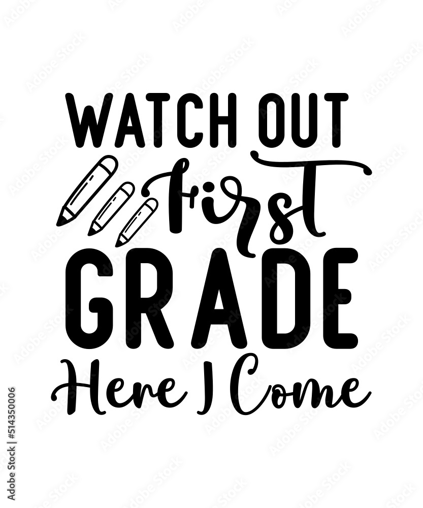 Стоковое векторное изображение «Back to School Svg Bundle, Girl First ...