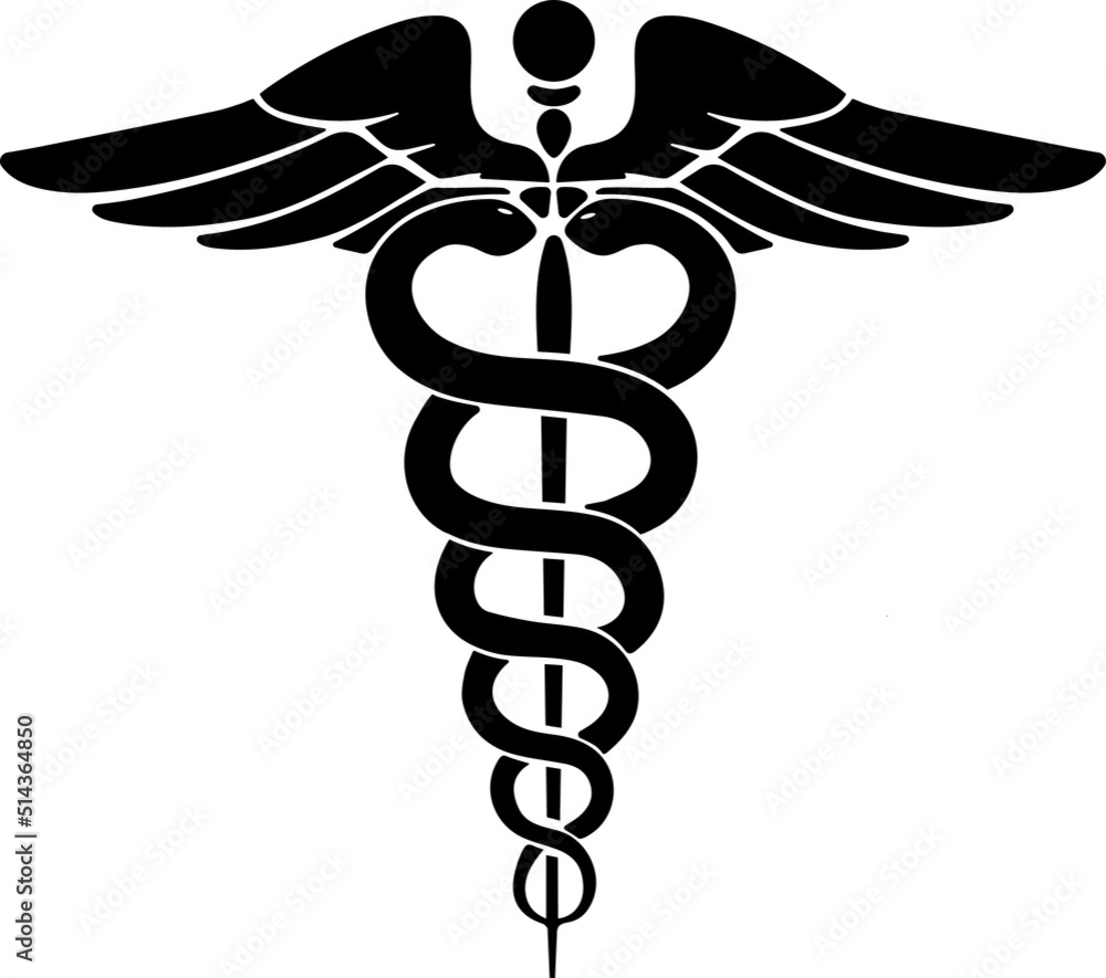 Medical Snake Caduceus Logo. Medical logo Vector Isolated on White ...