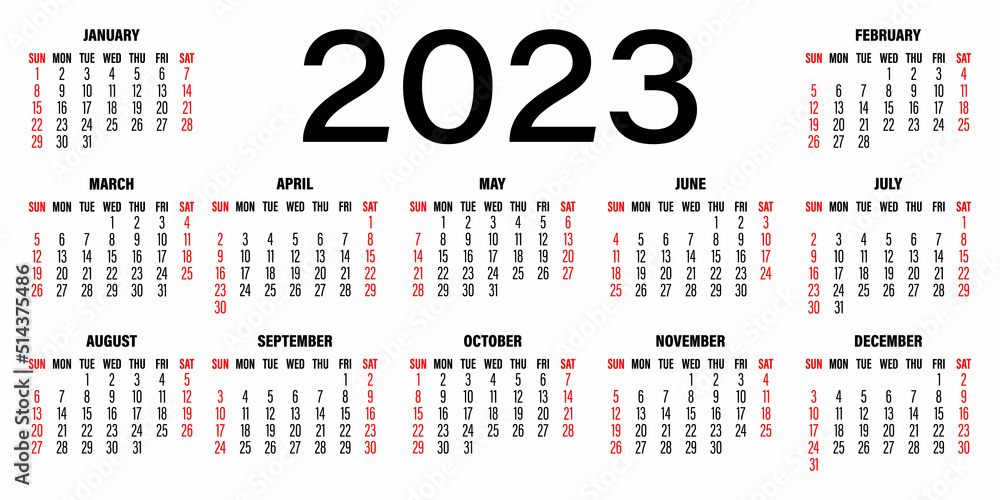 2023 Calendar year. Calendar template for 2023. Week Starts on Sunday ... 2023 Calendar year. Calendar template for 2023. Week Starts on Sunday ...
