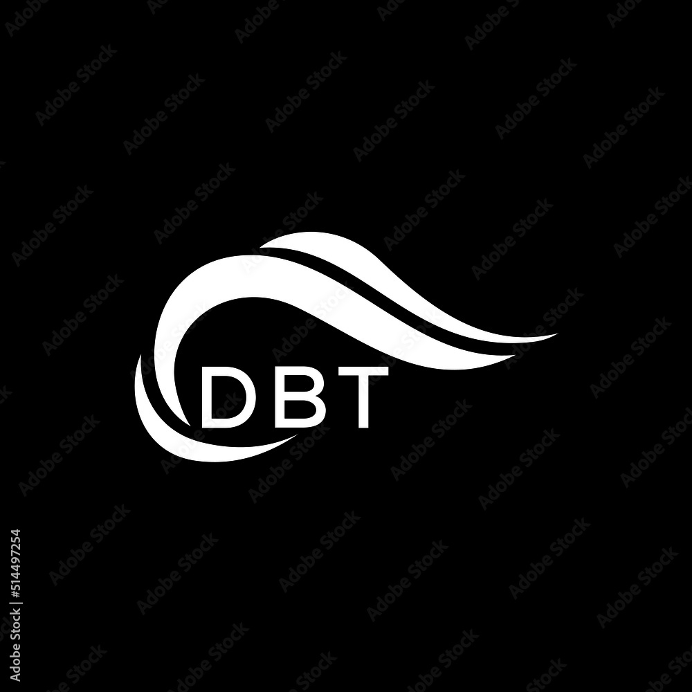 DBT letter logo. DBT best black ground vector image. DBT letter logo ...
