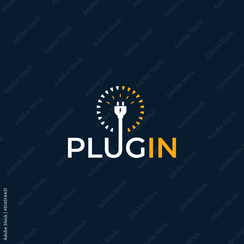 Plug-in electrical logo design vector file. Stock Vector | Adobe Stock