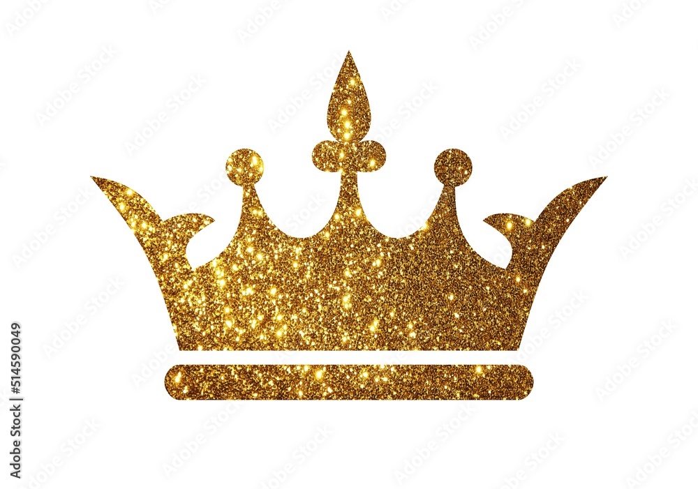 Stock-Illustration „Queen king crown golden gold yellow glitter shiny ...