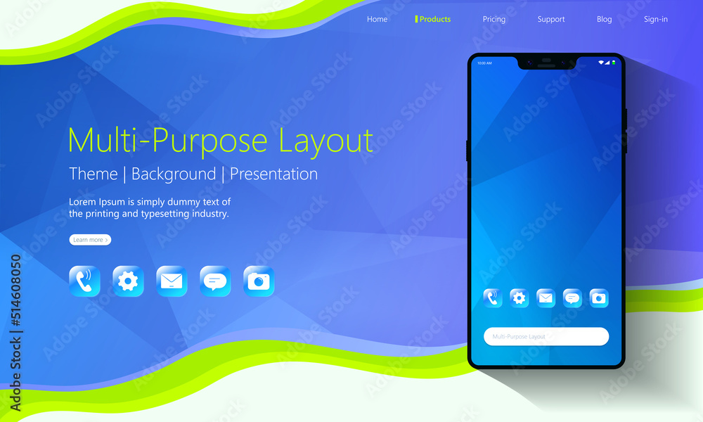 Mobile templates for business, Web page design, advertising and ...
