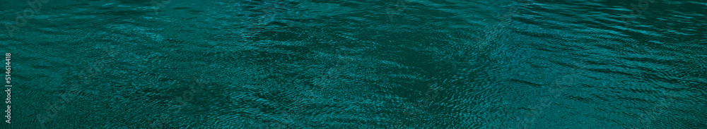 Blue green water surface. Ripples. Reflection. Little waves. Dark teal ...