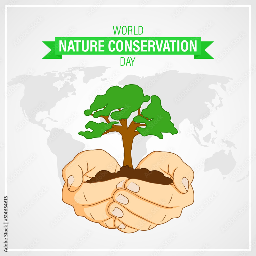 Vector illustration for World Nature Conservation Day banner Stock ...