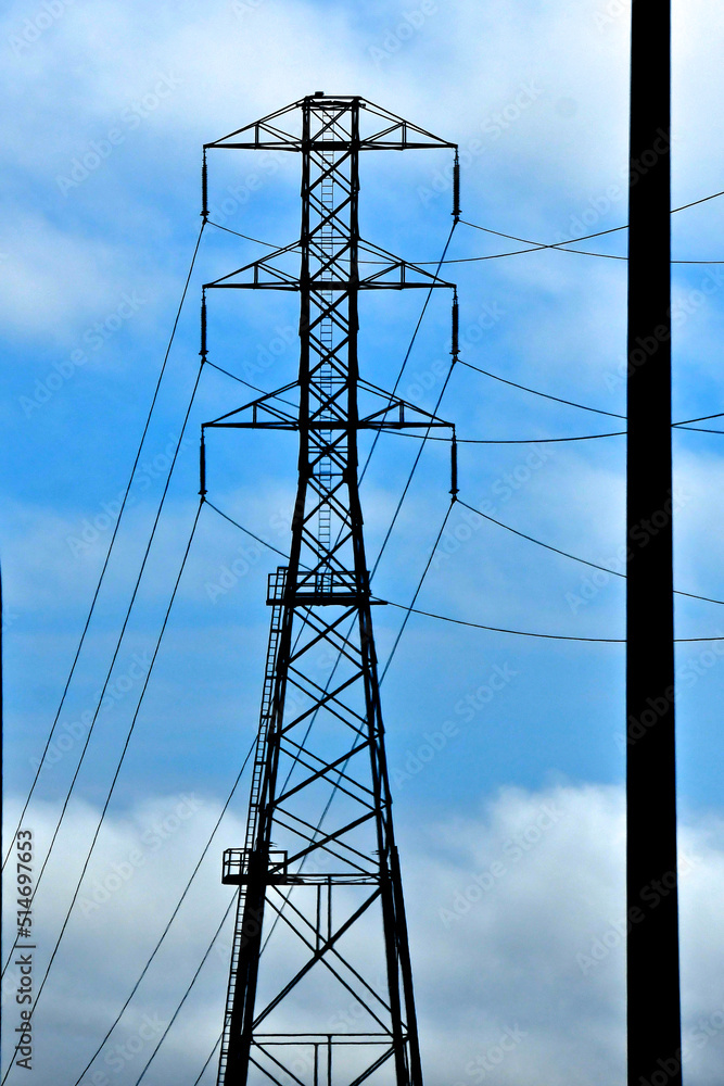 Four corner Lattice style transmission towers are being replaced by ...
