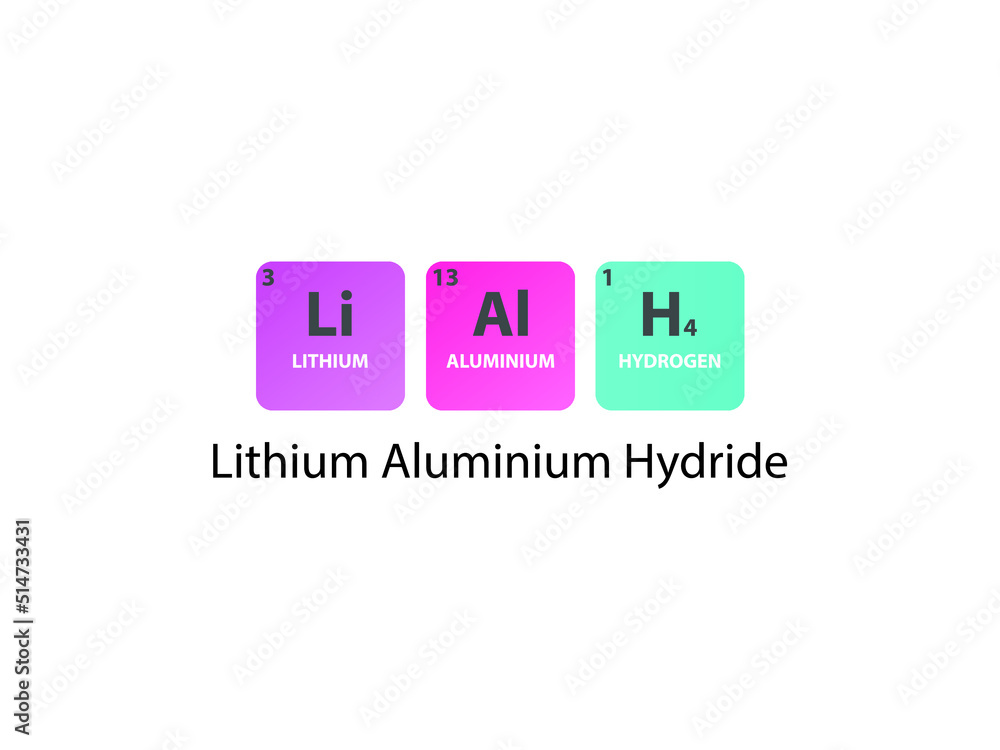 LiAlH4 Lithium aluminium hydride molecule. Simple molecular formula consisting of Lithium ...