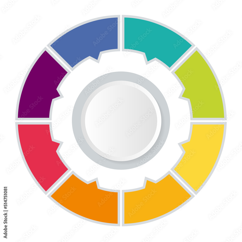 Blank circle chart and steps business data visualization timeline ...