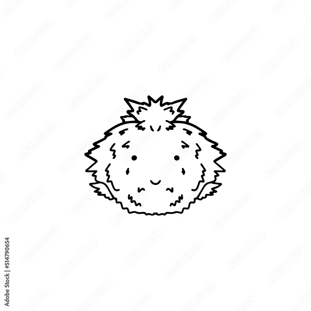 cute furry character line art. Perfect for tattoos, icons, mascots, for ...