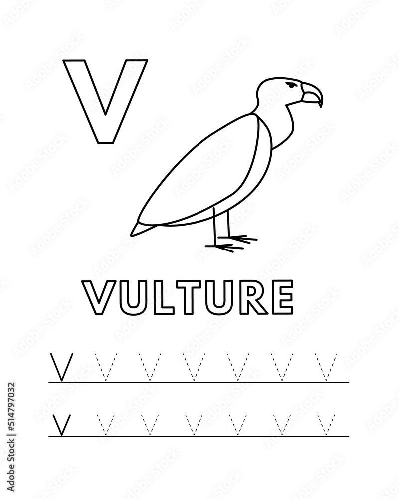 Alphabet with cute cartoon animals isolated on white background ...