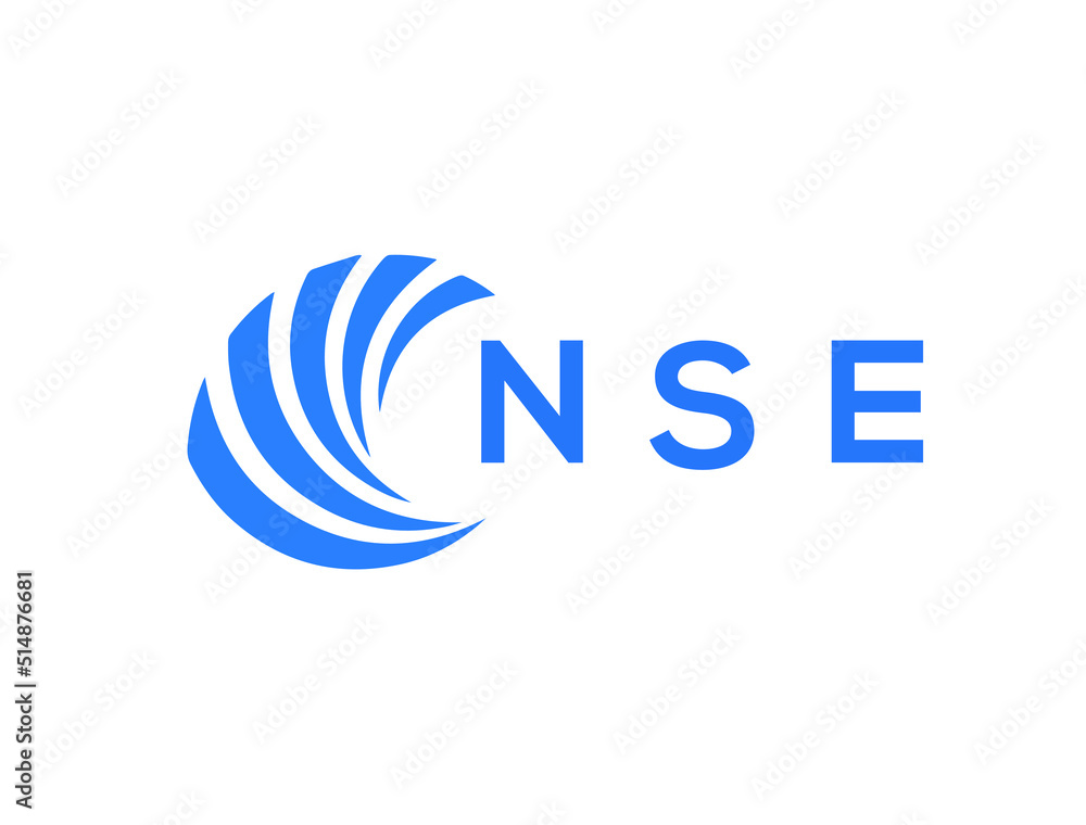 NSE Flat accounting logo design on white background. NSE creative ...