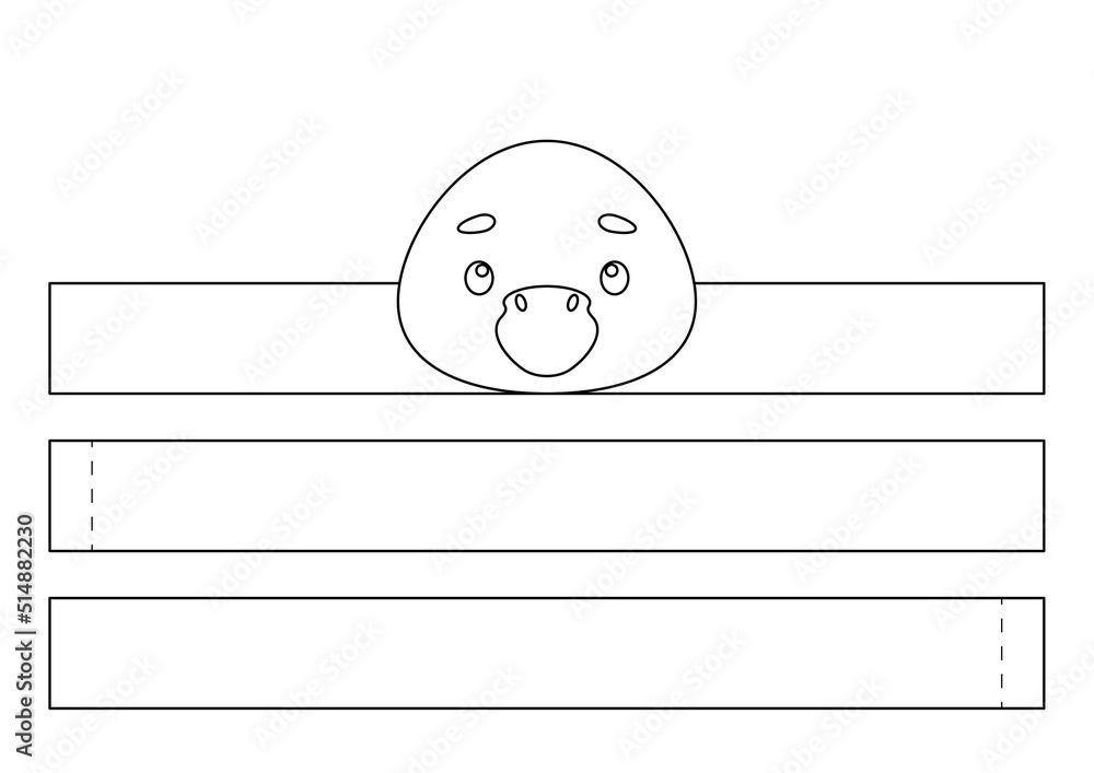 Printable duck paper crown. Fun accessory for entertainment. Diy cut ...