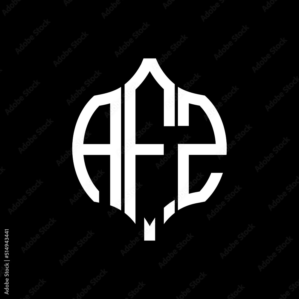AFZ letter logo. AFZ best black background vector image. AFZ Monogram ...