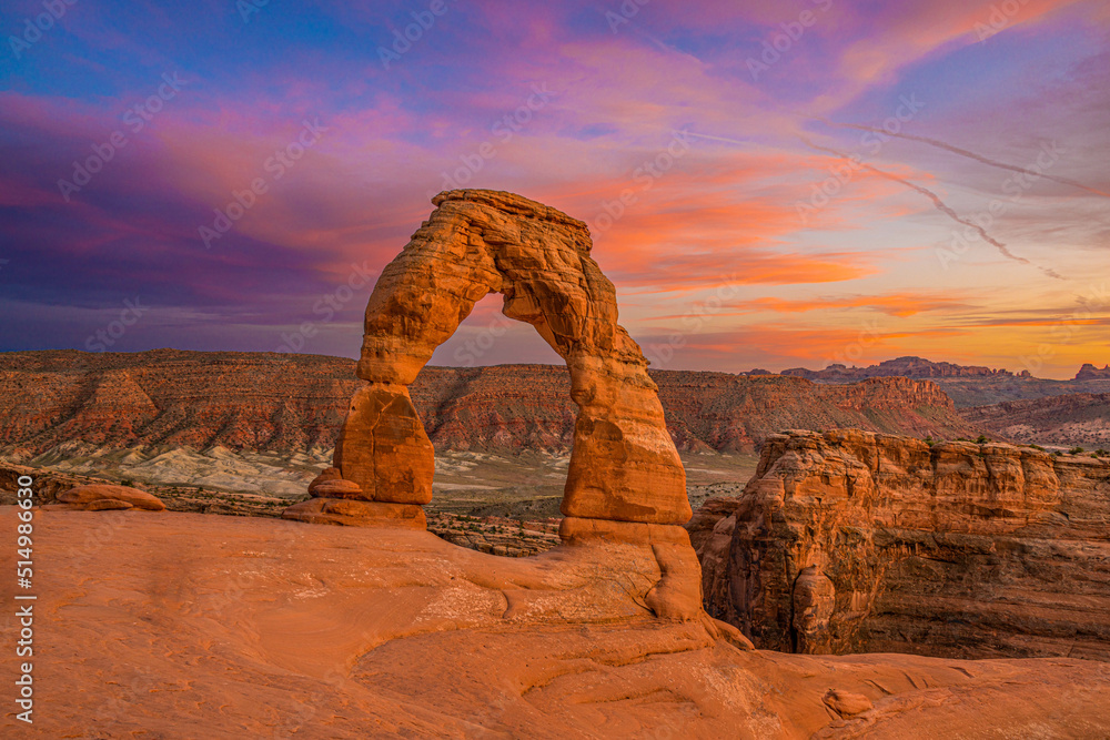 Delicate Arch in Arches National Park at Sunset Stock Photo | Adobe Stock