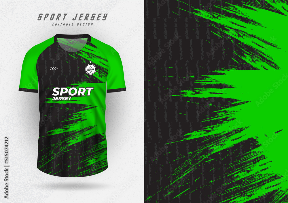 Background mockup for sports jerseys, jerseys, running shirts, green stripes. Stock Vector ...