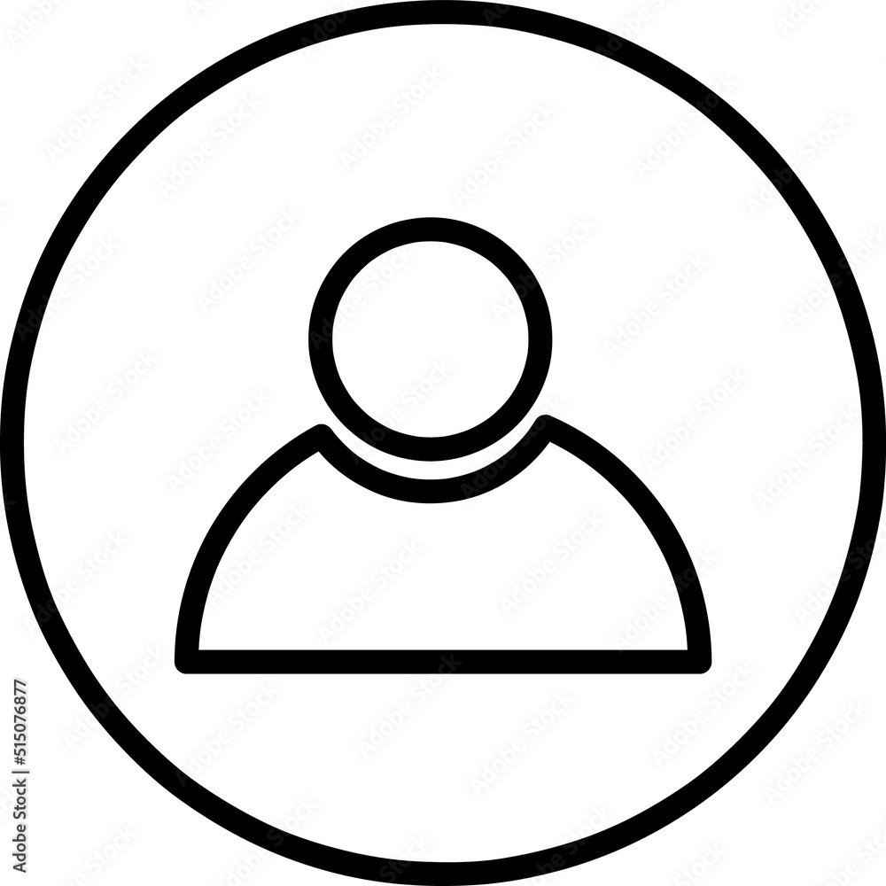 User Profile Symbol Icon Vector Design Illustration line art.eps Stock ...