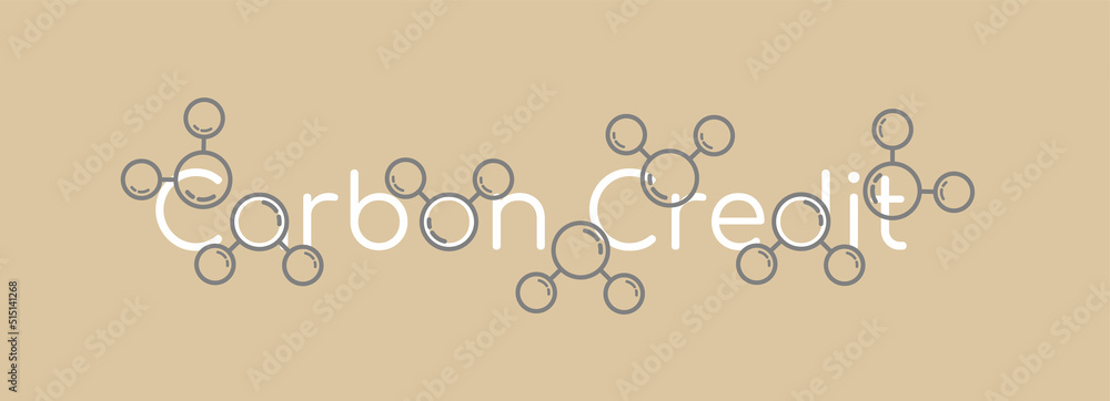 Stock-Vektorgrafik „Carbon credit banner vector illustration. Zero ...