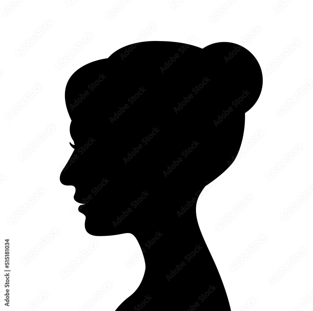 side view of woman face vector illustration Stock Vector | Adobe Stock