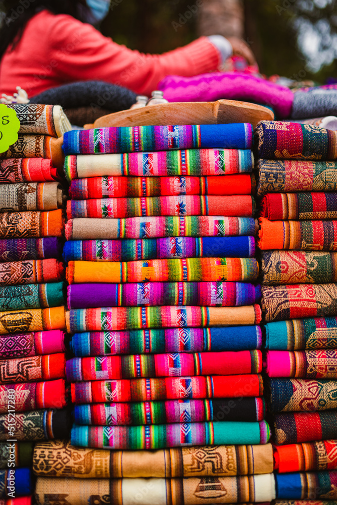 Telas de colores tipicas del Norte argentino Stock Photo | Adobe Stock
