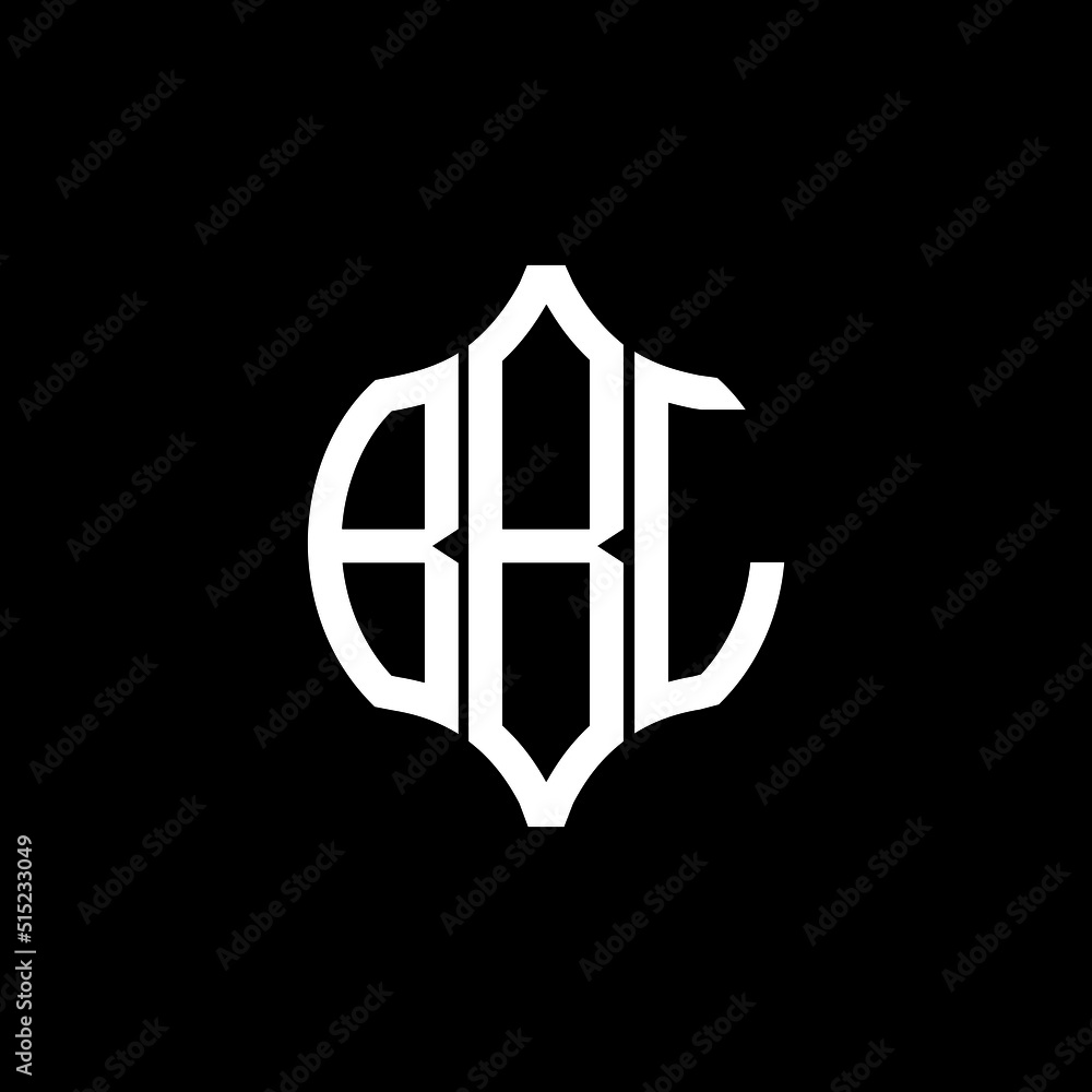 BBC letter logo. BBC best black background vector image. BBC Monogram ...