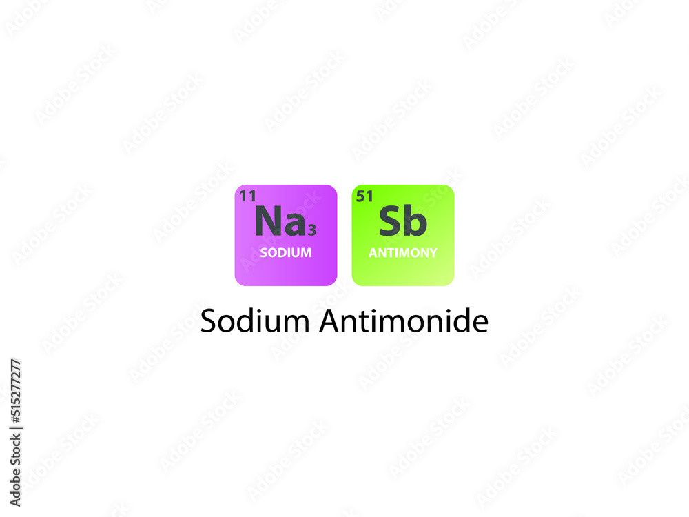 Na3Sb Sodium Antimonide molecule. Simple molecular formula consisting ...