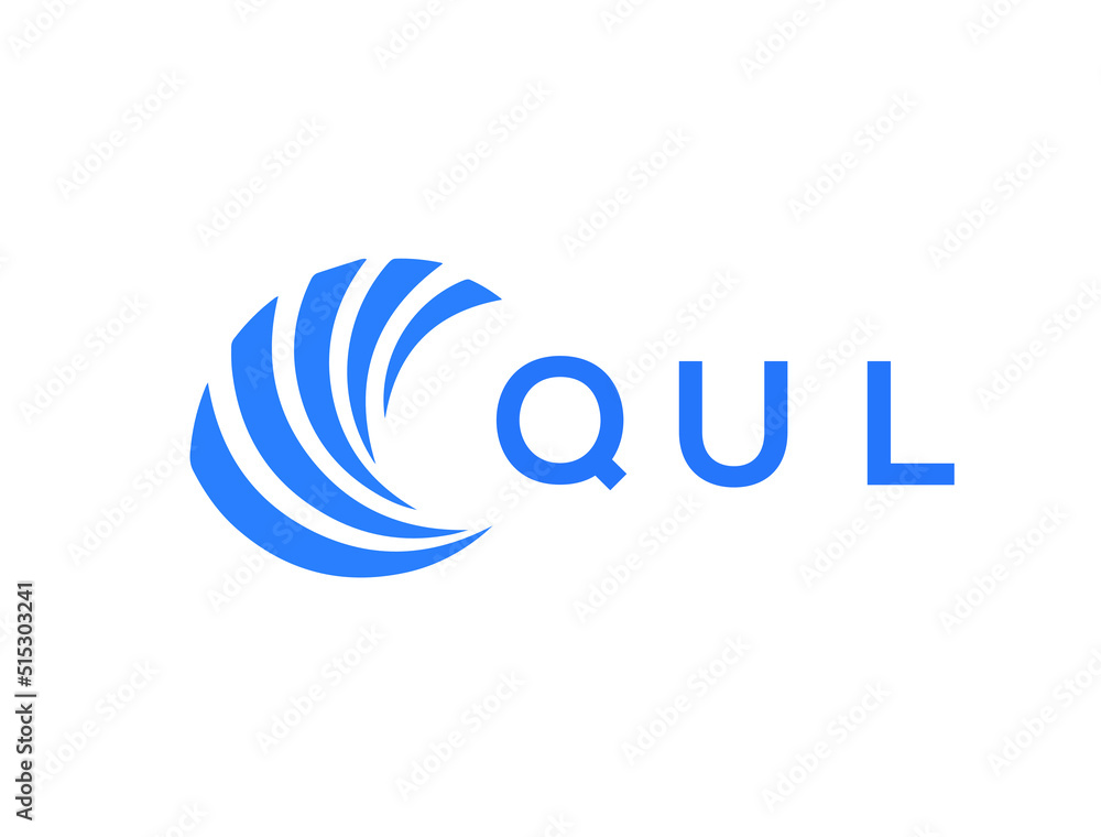 QUL Flat accounting logo design on white background. QUL creative ...