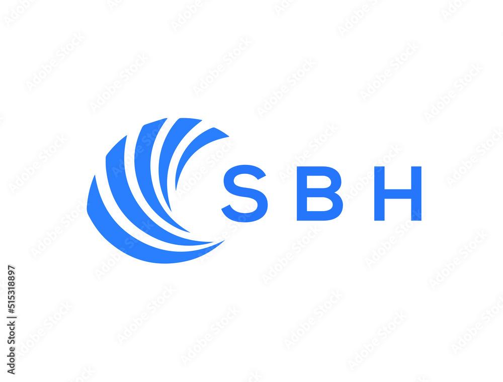 SBH Flat accounting logo design on white background. SBH creative ...