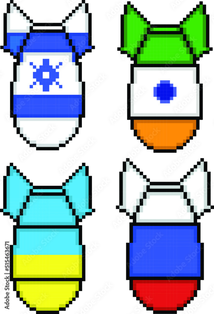 Bomb pixel art set. explosion pixel art minecraft. Stock Vector | Adobe ...