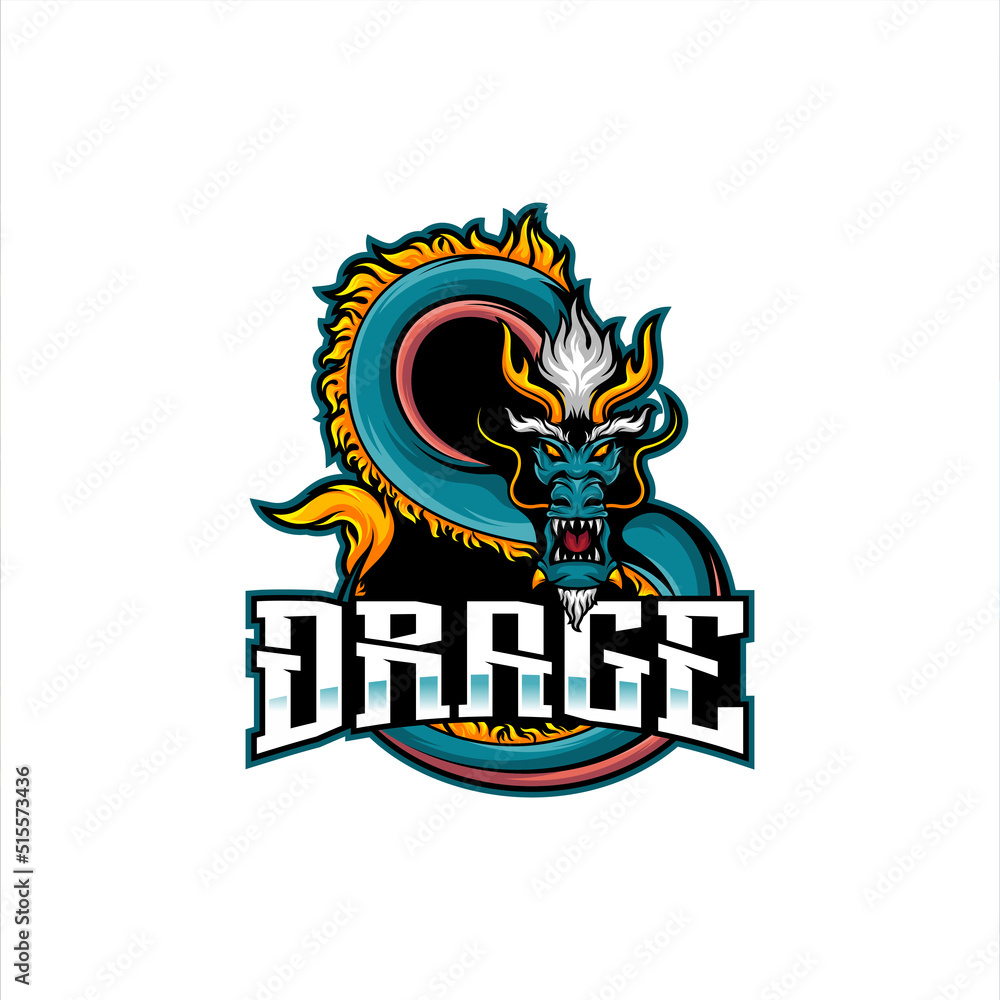 Dragon esport logo vector design mascot. suitable for gamer logos ...