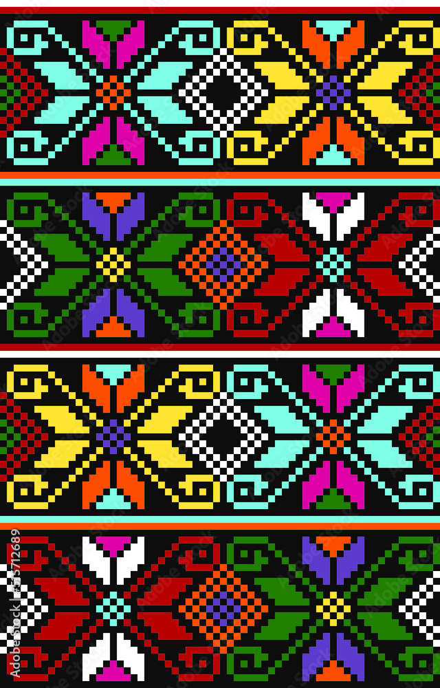 Traditional YAKAN Pattern from the Philippines 3 Stock Vector | Adobe Stock