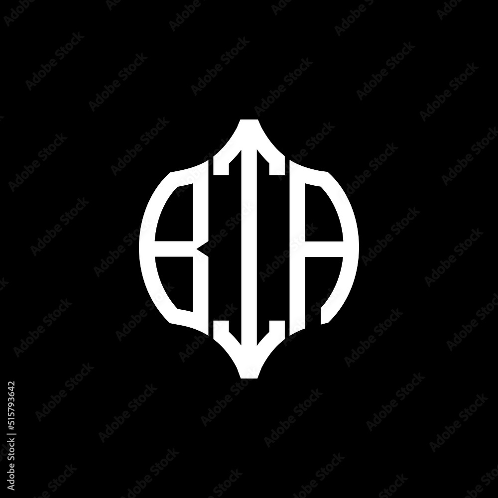 BIA letter logo. BIA best black background vector image. BIA Monogram ...