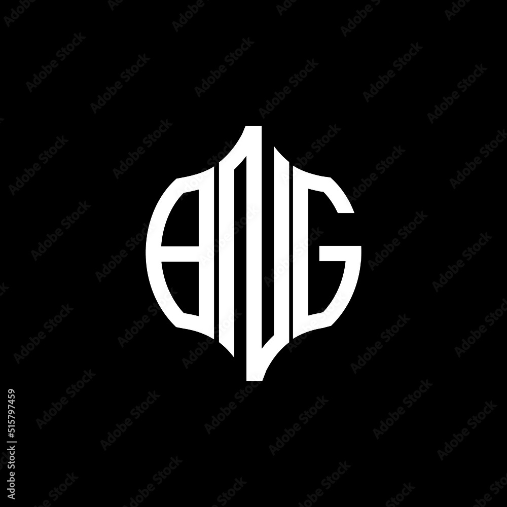 BNG letter logo. BNG best black background vector image. BNG Monogram ...