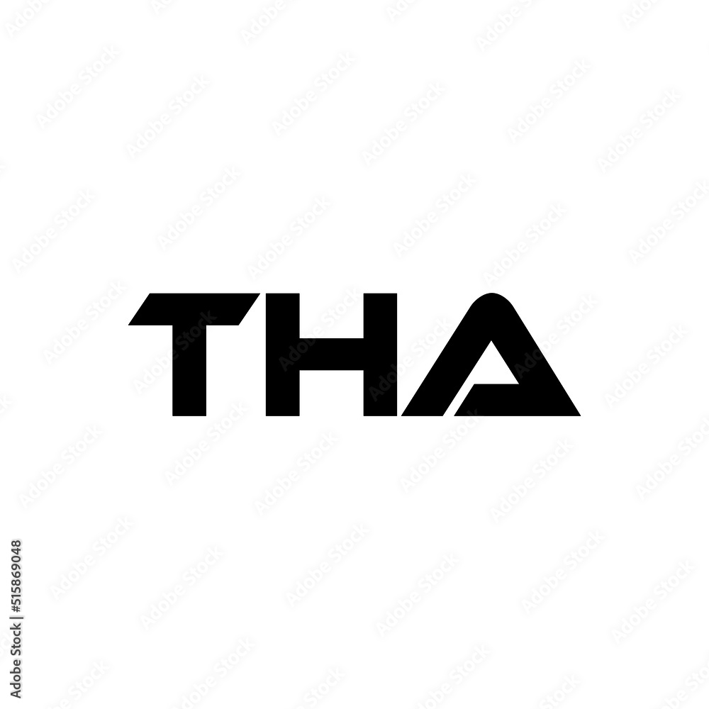 Stock-Vektorgrafik „THA letter logo design with white background in ...