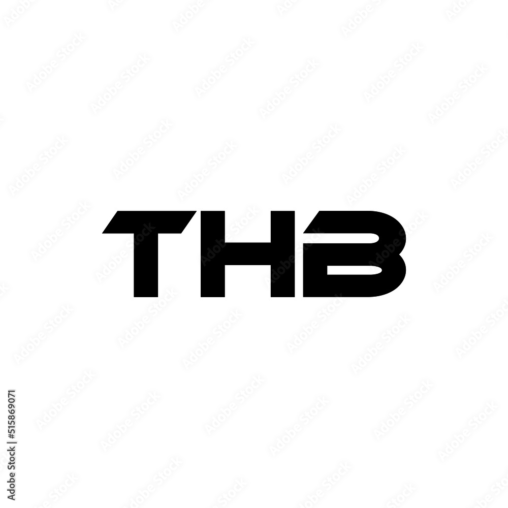 Stock-Vektorgrafik „THB letter logo design with white background in ...