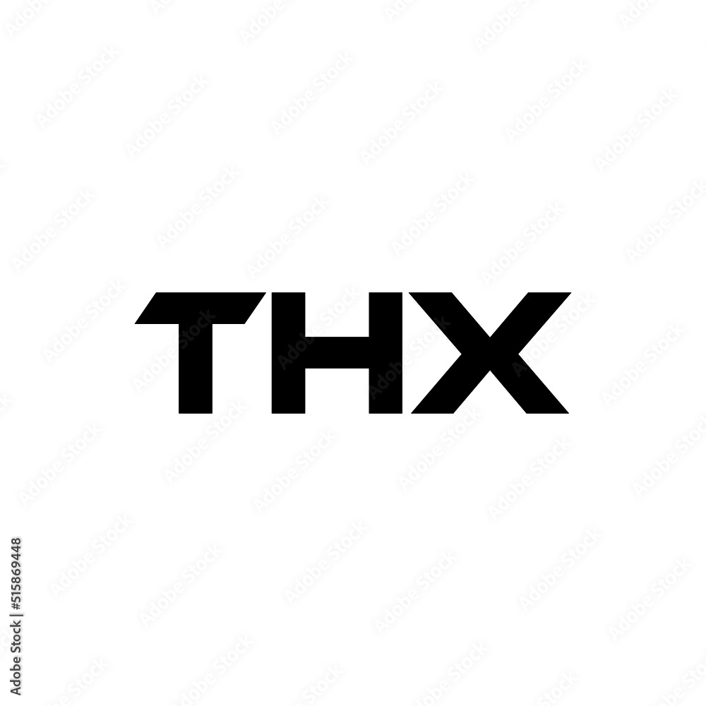 THX letter logo design with white background in illustrator, vector ...