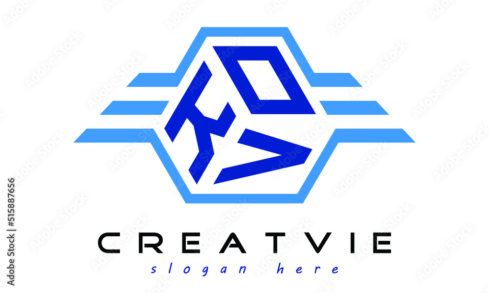 KOV three letter geometrical wings logo design vector template ...