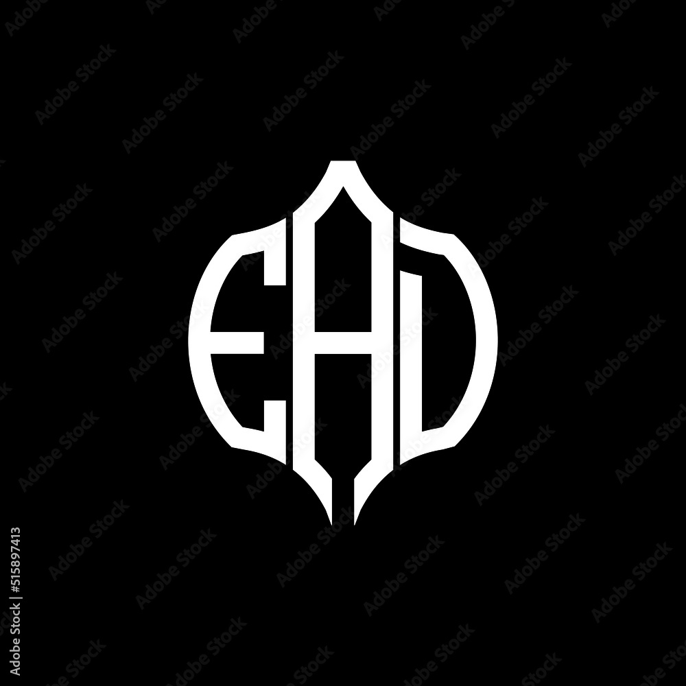 EAD letter logo. EAD best black background vector image. EAD Monogram ...