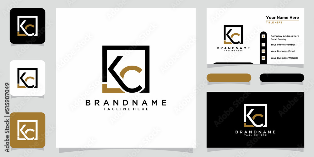 KC logo. Company logo. Monogram design. Letters K and C with business ...