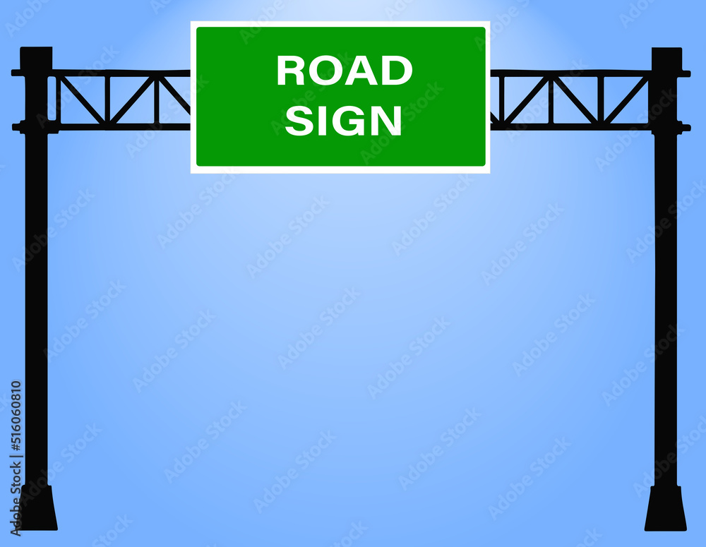 Vector Signage - Over Hang ROAD SIGN Stock Vector | Adobe Stock