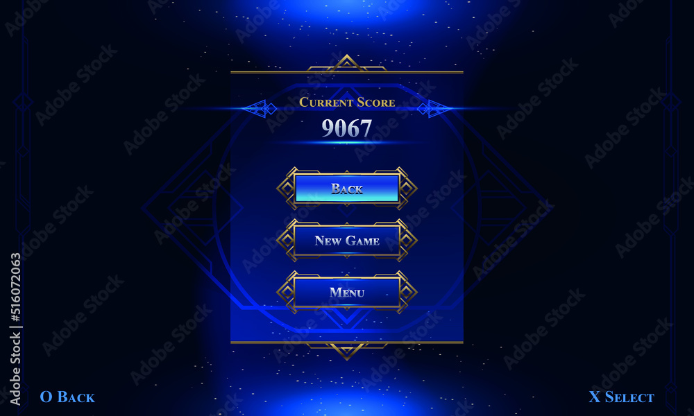 Set of Art Deco Modern User Interface Elements. Fantasy magic Lobby ...