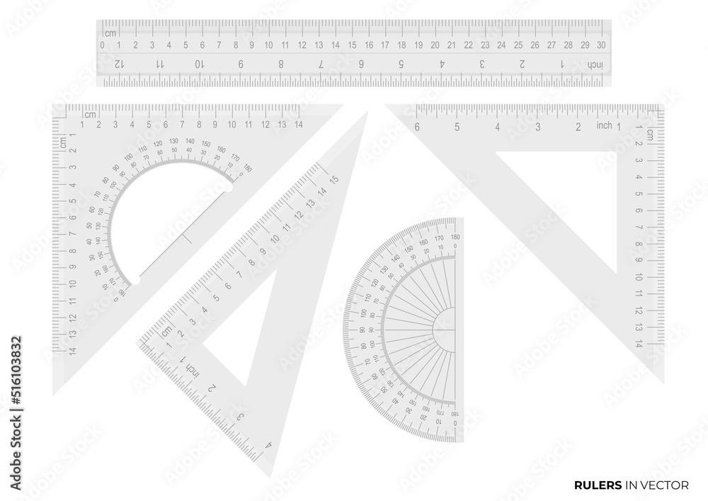 all stationery rulers for office works the long ruler triangle, half ...