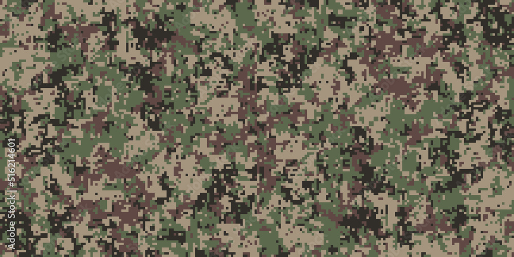 Pixel camouflage for a soldier army uniform. Modern camo fabric design ...