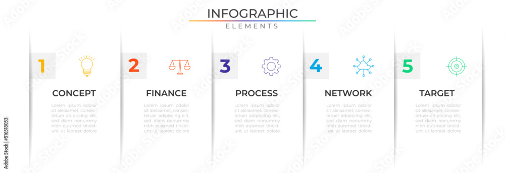 Timeline modern infographic elements network concept design vector with ...