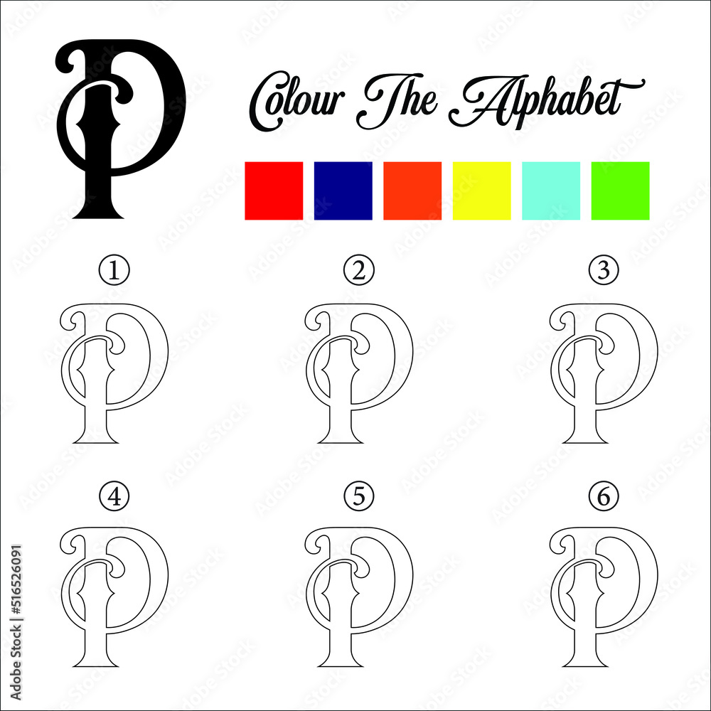 Alphabet Coloring page. Educate your child with coloring knowledge ...