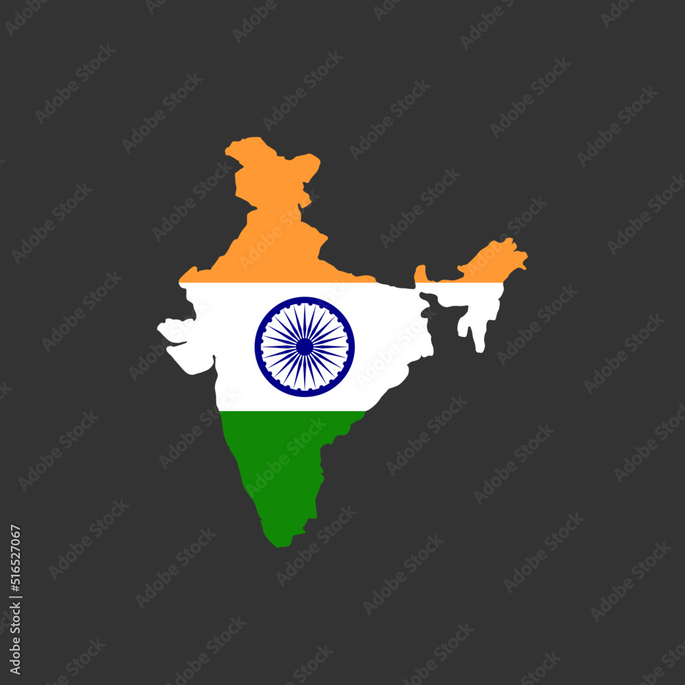 India Map Icon Full Color Vector For The Best India Map Illustration ...
